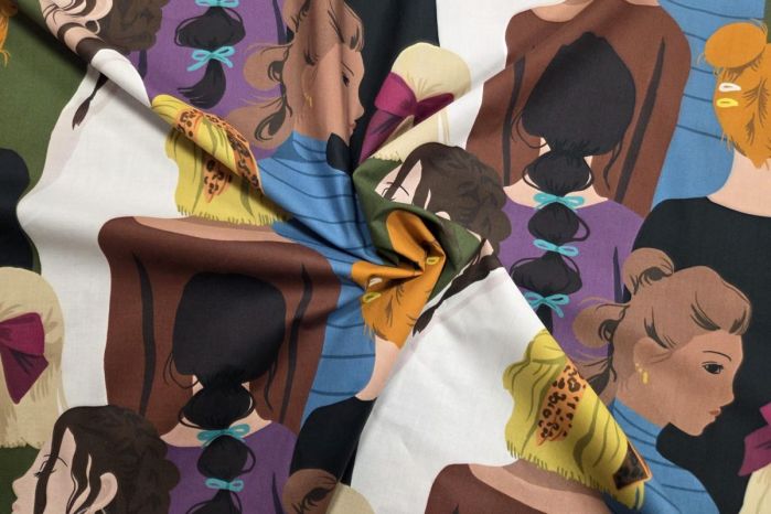 Lady McElroy The Hairdos - Cotton Marlie-Care Lawn - Remnant - 3m