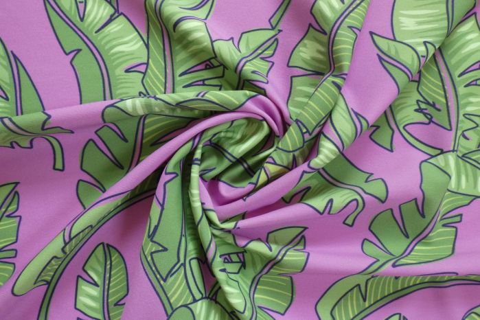 Deadstock Ex Paul Smith Stretch Lycra Activewear Jersey - Retro Leaf