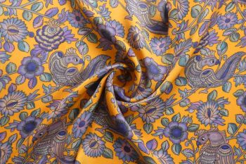 Lady McElroy Kalamkari Art - Lavender - Pure Cupro