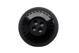 Black 4-Hole Plastic Buttons