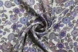 Lady McElroy Kalamkari Art - Lavender - Pure Cupro