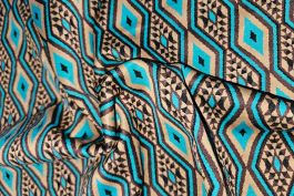 Ex Hobbs Deadstock Designer Ponte Roma Jersey Retro Geometric Print ...