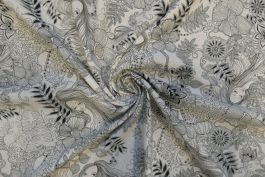 Lady McElroy Sylvan Glade - White - Chloe Chambray - Remnant -3m